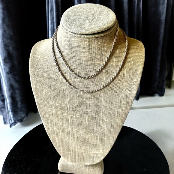 Jewelry | 925 Sterling Silver Rope Chain Necklace 29 Inch 2mm Rope ...